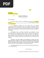 Unsuccessful Probation Letter Sample | PDF