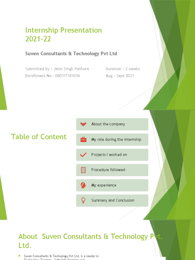 InternShip Presentation | PDF | Websites | Java Script