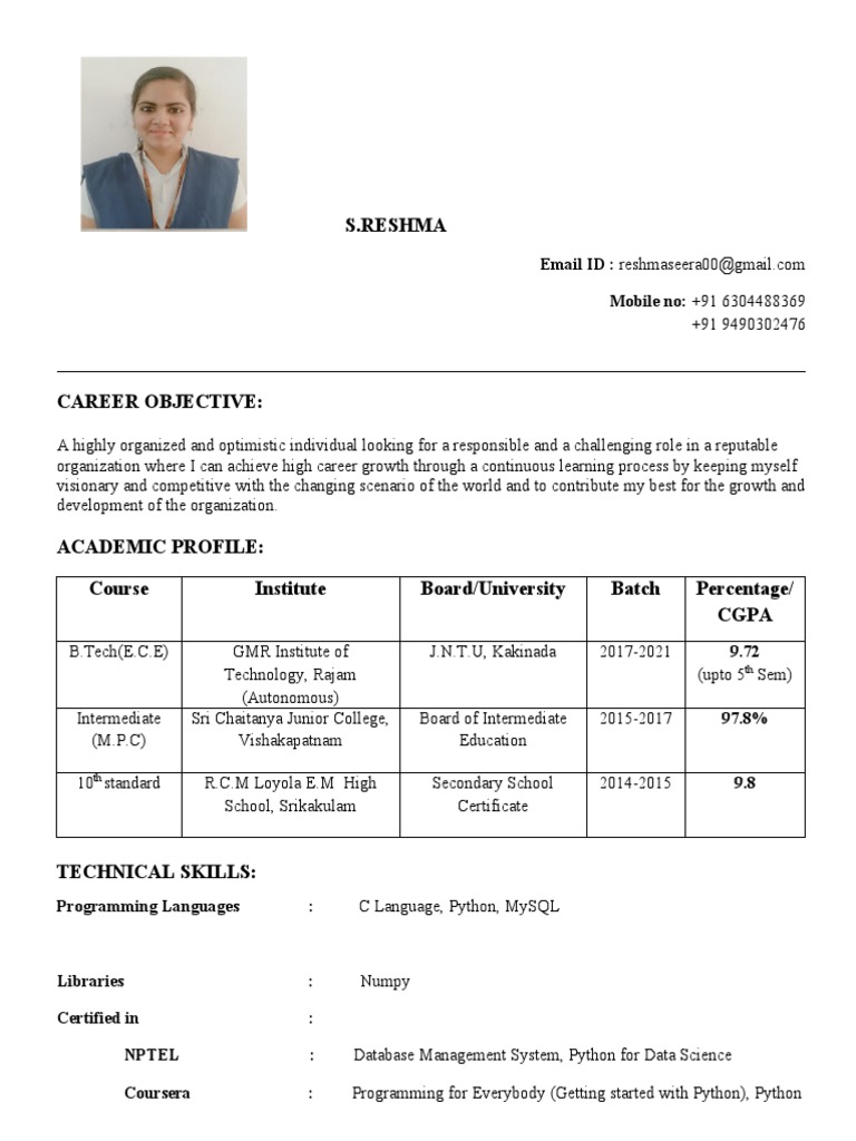 S Reshma | PDF | Computing