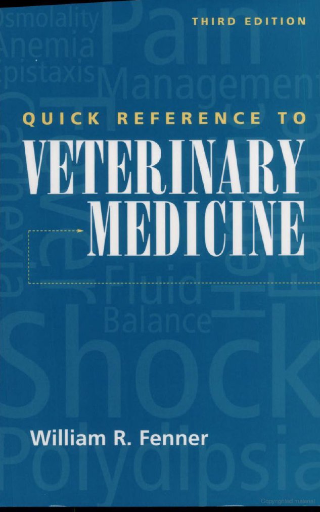 Quick Reference Guide To Veterinary Medicine | PDF | Veterinary ...