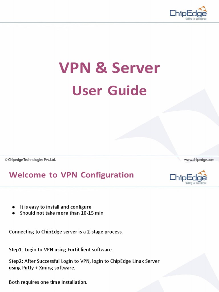 VPN & Server: User Guide | PDF | Lag | Login