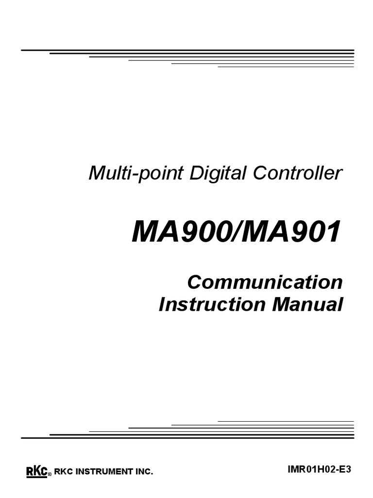 MA900/MA901: Multi-Point Digital Controller | PDF | Information And ...