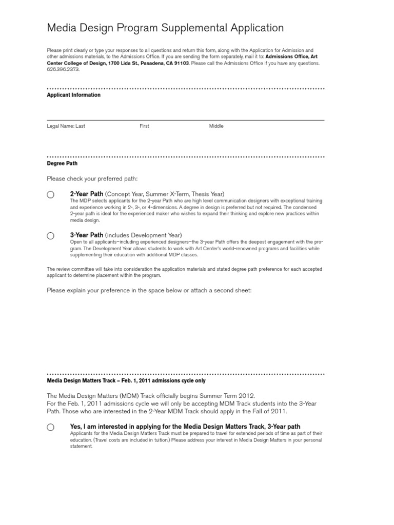 MDP Application 2011 | PDF | Graphics | Design