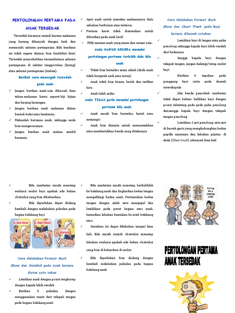 Leaflet Pertolongan Pertama Pada Anak Tersedak | PDF
