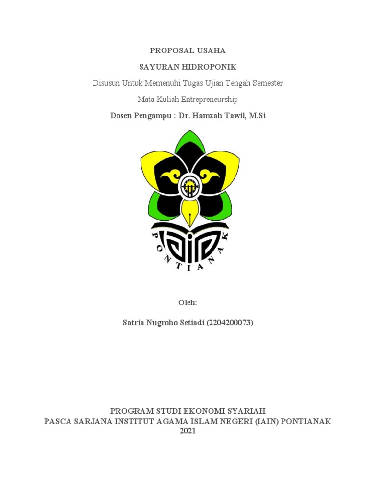 Proposal Usaha Sayuran Hidroponik | PDF