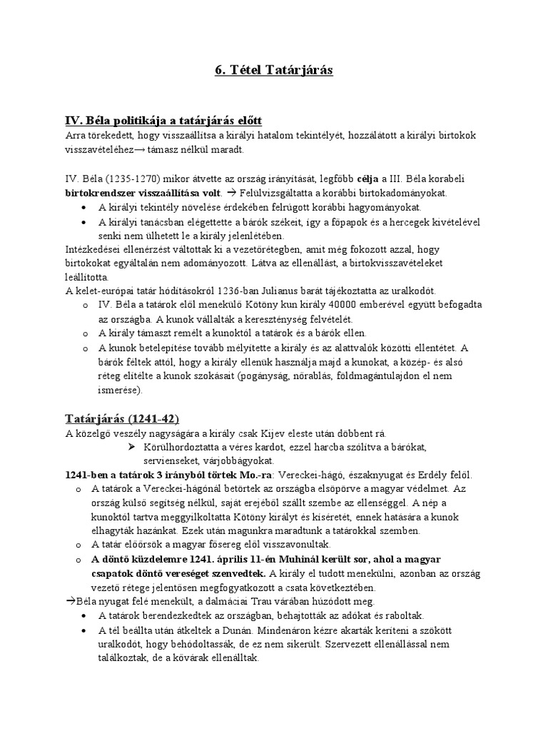 Tatárjárás | PDF
