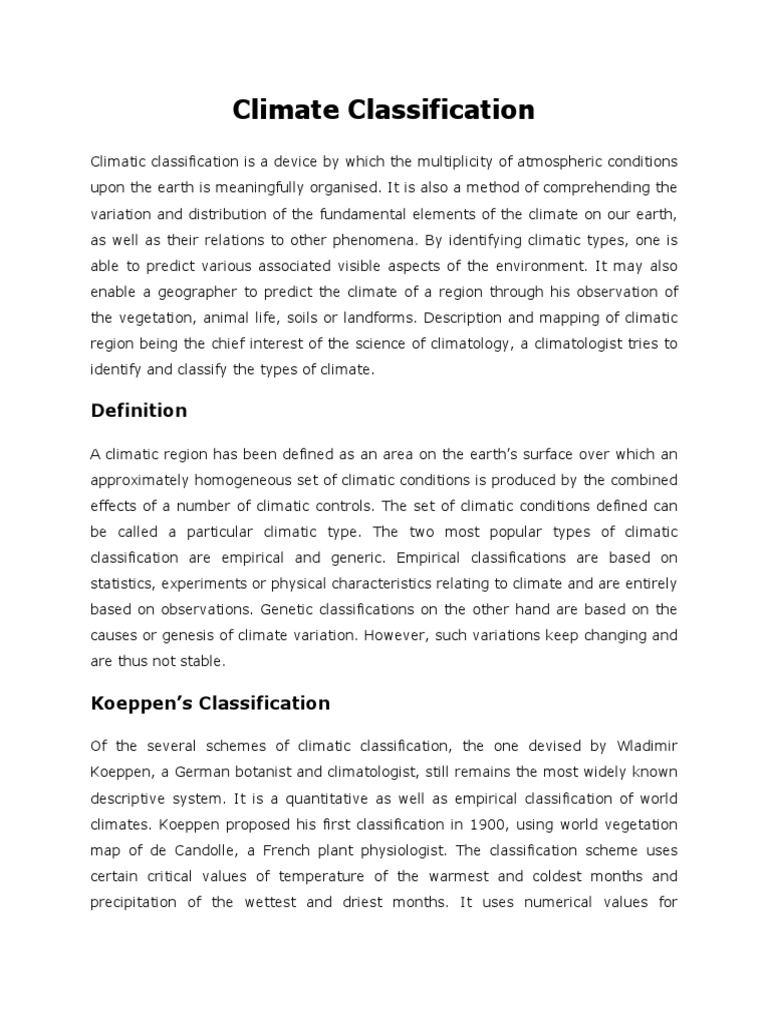 Chapter 19, Climatic Classification | PDF | Climate | Subtropics