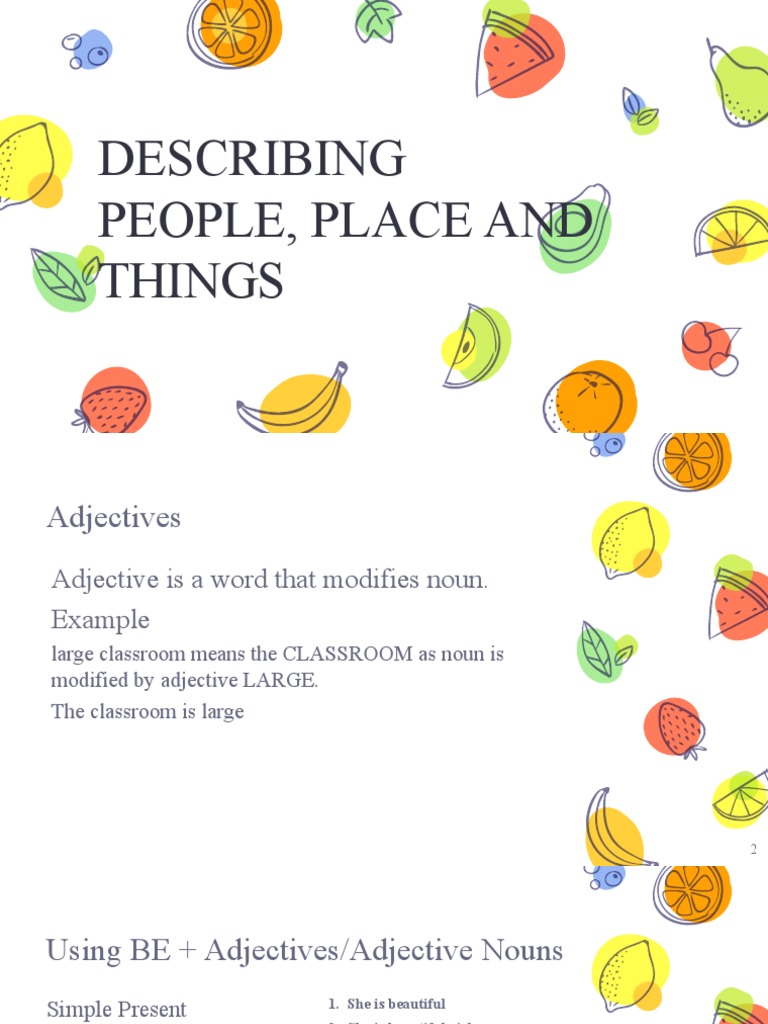 6 Describing People, Place and Things | PDF