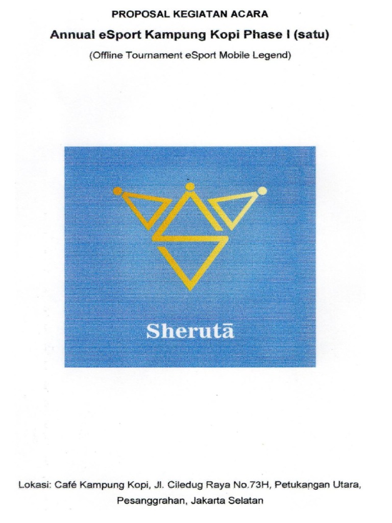 Proposal Kampung Kopi Event Games Mobile Legends | PDF