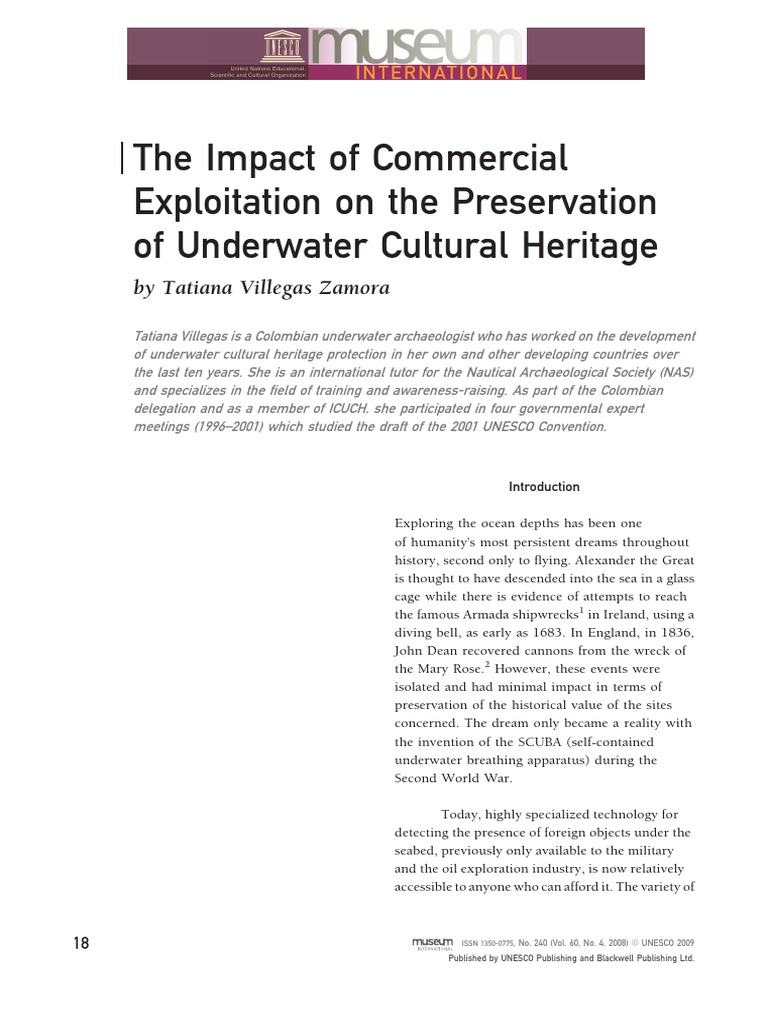The Impacts of Commercial Exploitation On The Preservation of ...