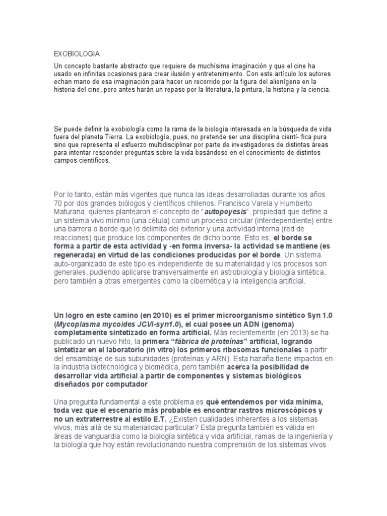 26 Exobiologia | PDF | Astrobiología | Naturaleza