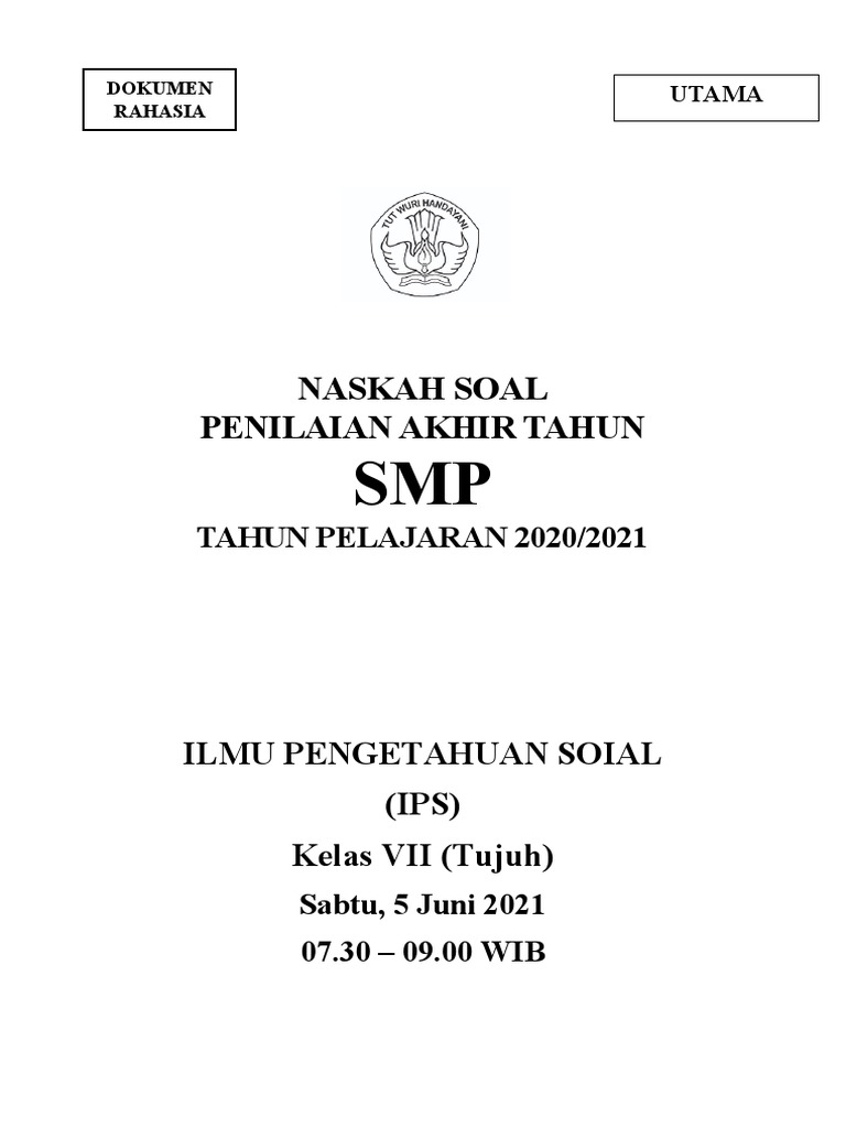 Soal (Utama) Ips 7 | PDF