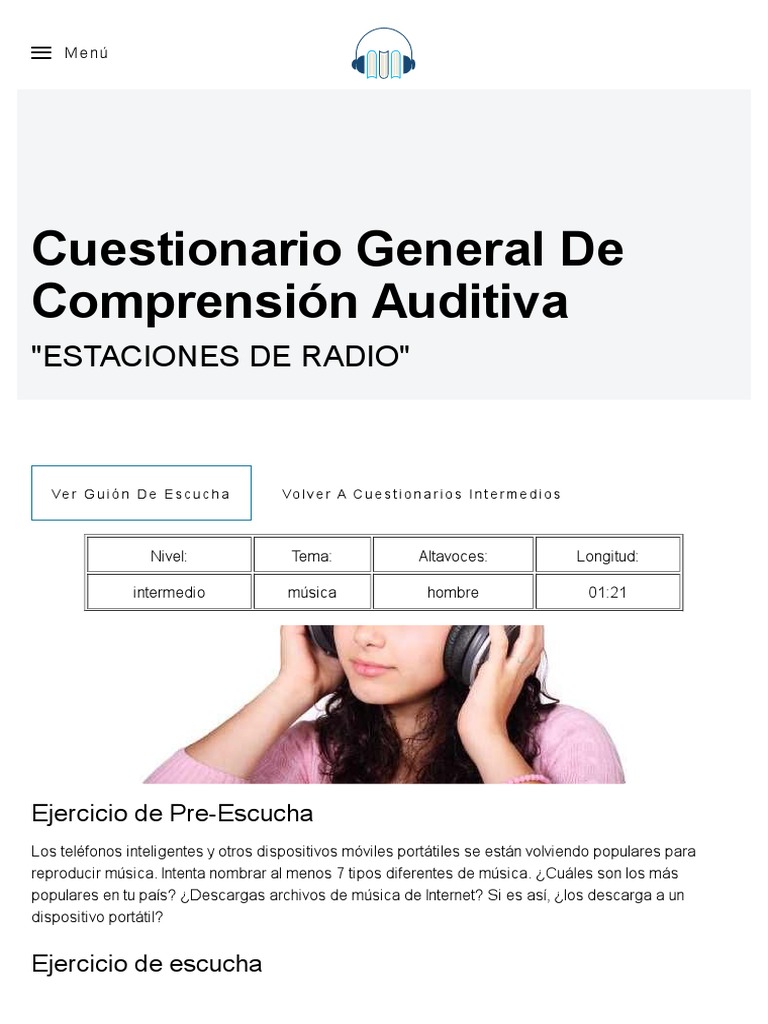 Estaciones de Radio - ESL Cyber - Listening Lab de Randall | PDF