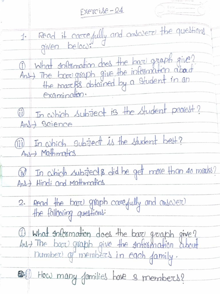 Math Homework, Class 6, Section A | PDF