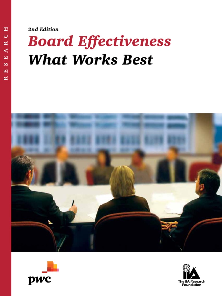 Pwc Board Effectiveness Pdf Strategic Management Internal Audit