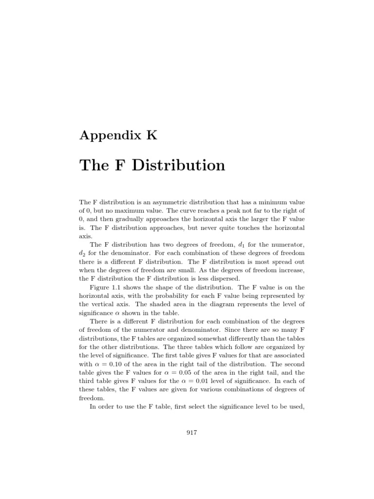 Understanding the F Distribution | PDF