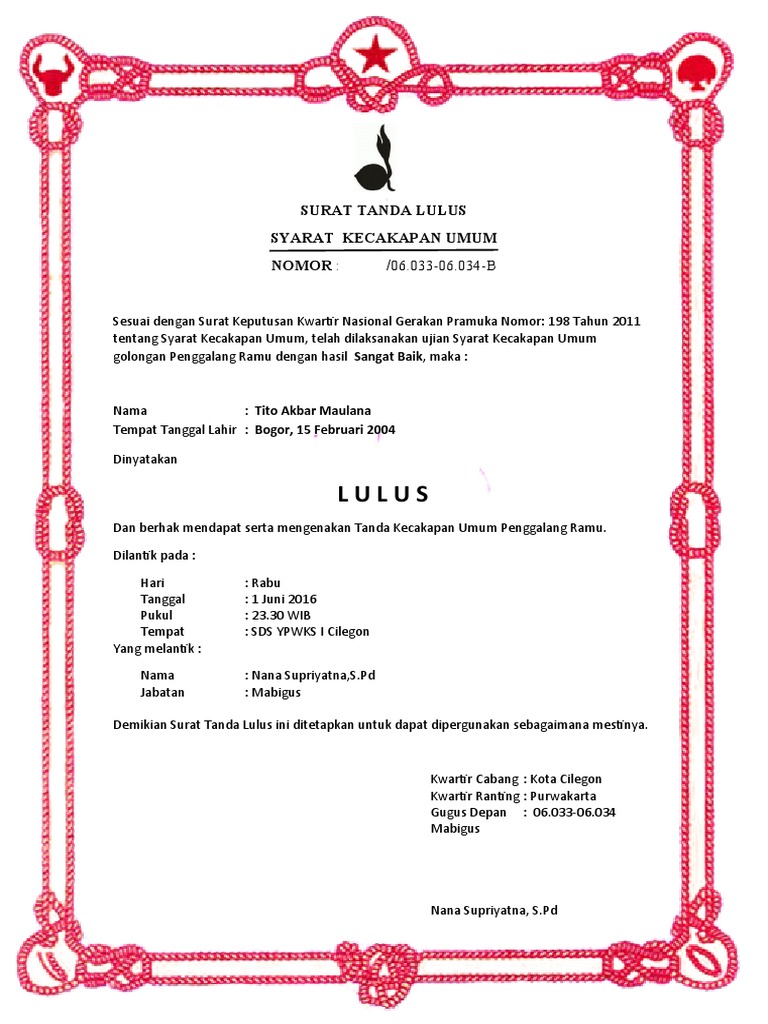 Isi Piagam Pramuka | PDF