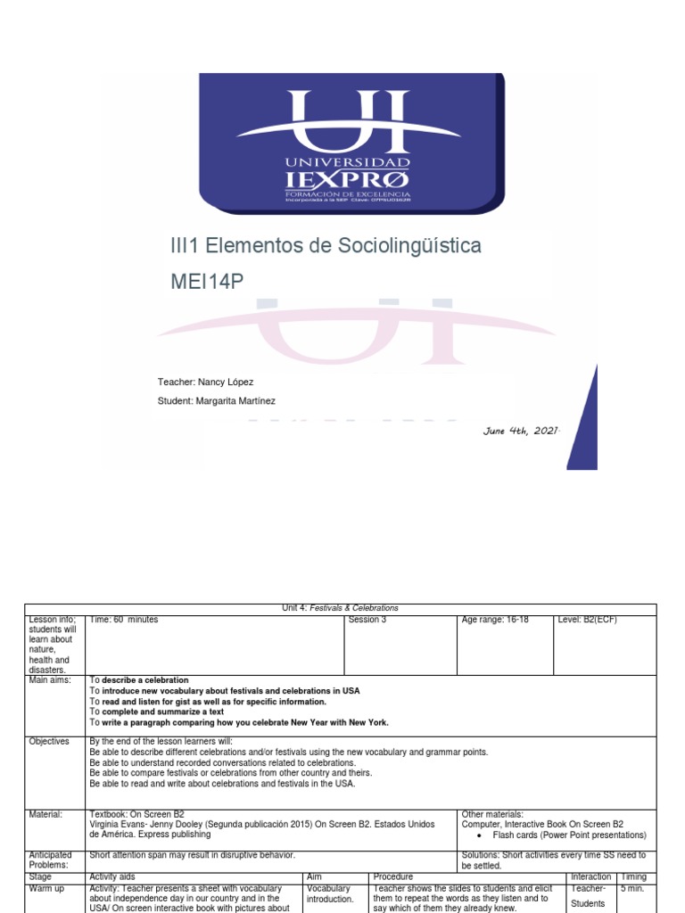 Assignment 7 Lesson Plan | PDF | Vocabulary | Learning