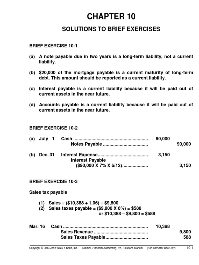 CH 10 - End of Chapter Exercises Solutions | PDF | Bonds (Finance ...
