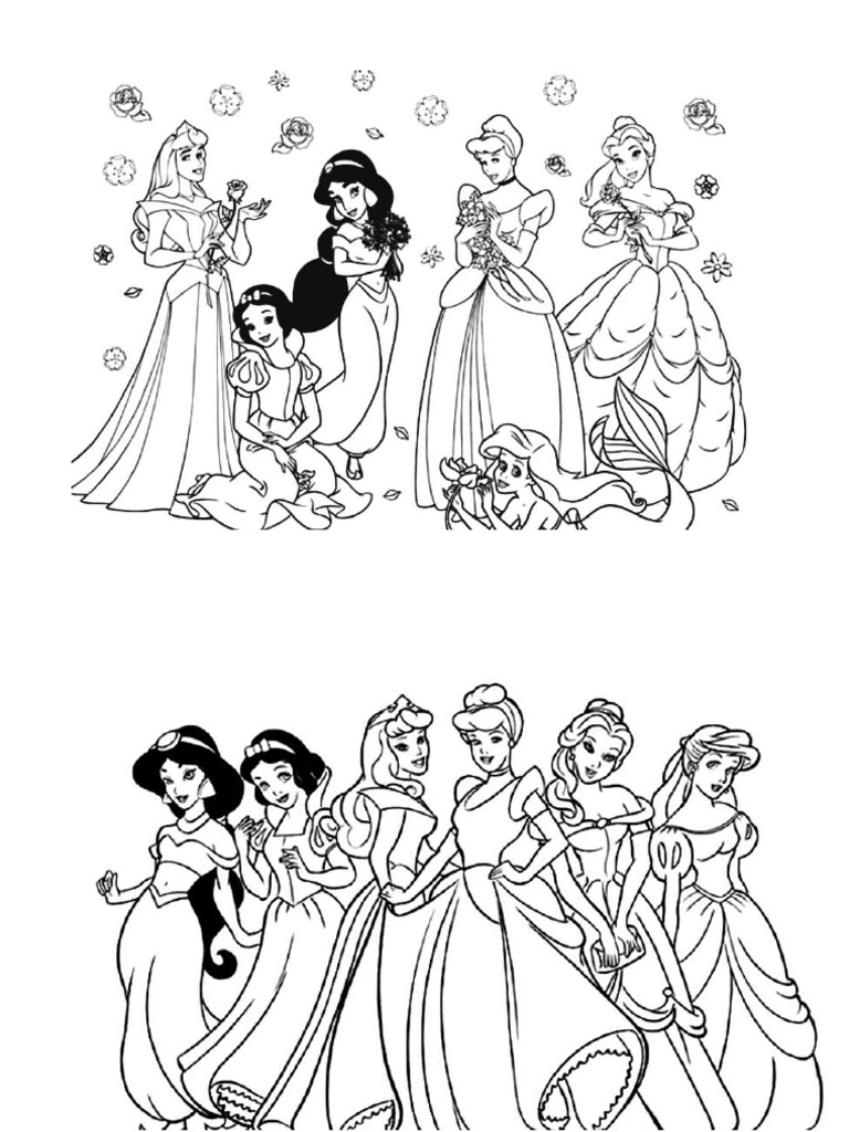 Imagini Cu Printese de Colorat | PDF