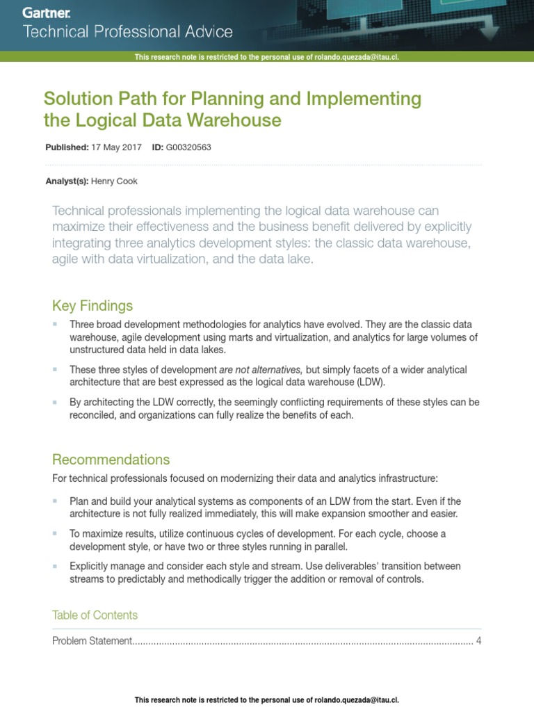 Gartner - Solution - Path - For - Planning - A - 320563 | PDF | Data ...