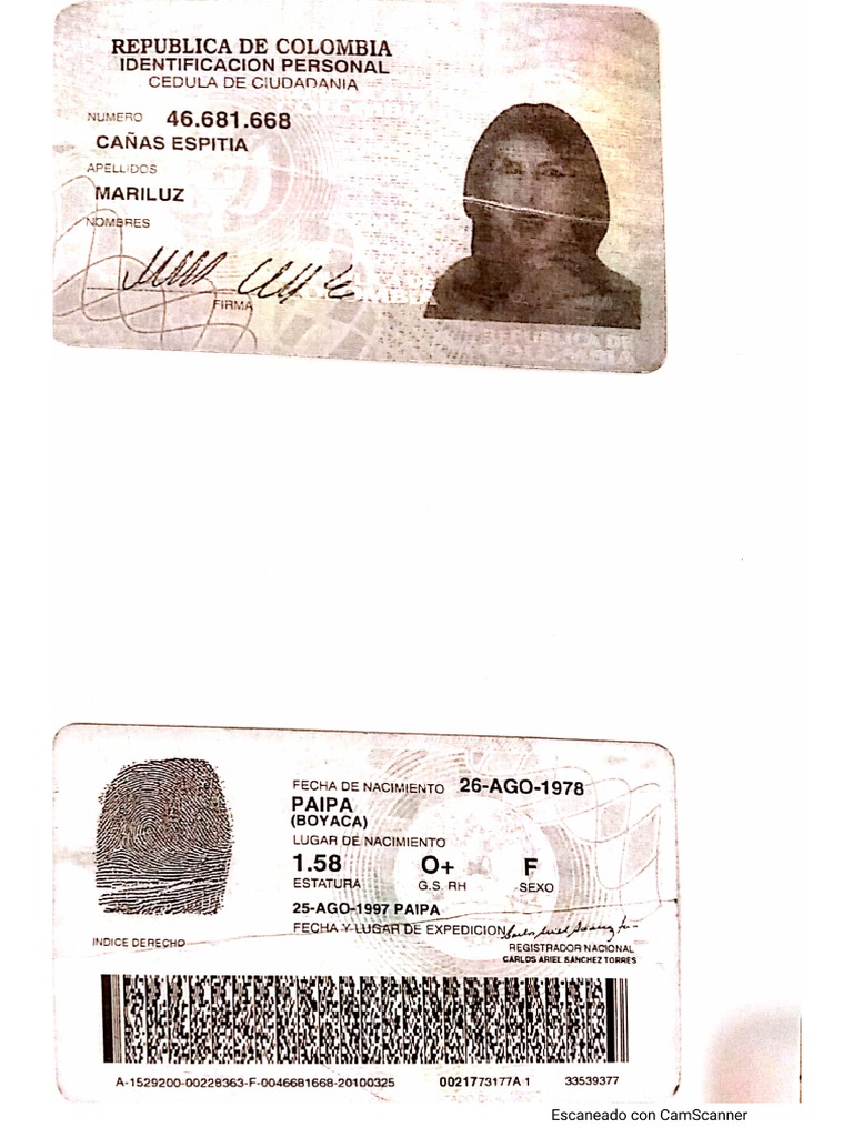 Cedula Mariluz | PDF