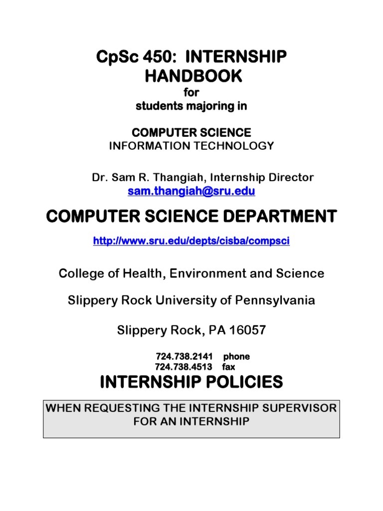 Handbook For Interns | Download Free PDF | Internship | Job Hunting