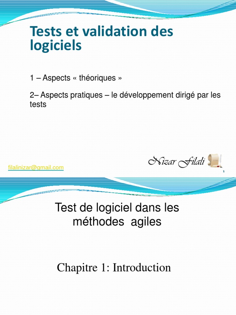Tests et Validation des Logiciels Agile | PDF | Test de logiciel ...