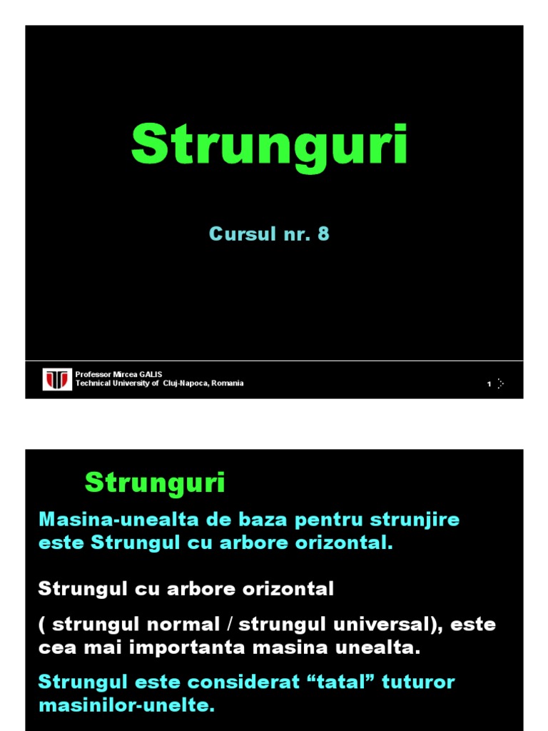 Cursul Nr. 8: Professor Mircea GALIS Technical University of Cluj-Napoca, Romania | PDF