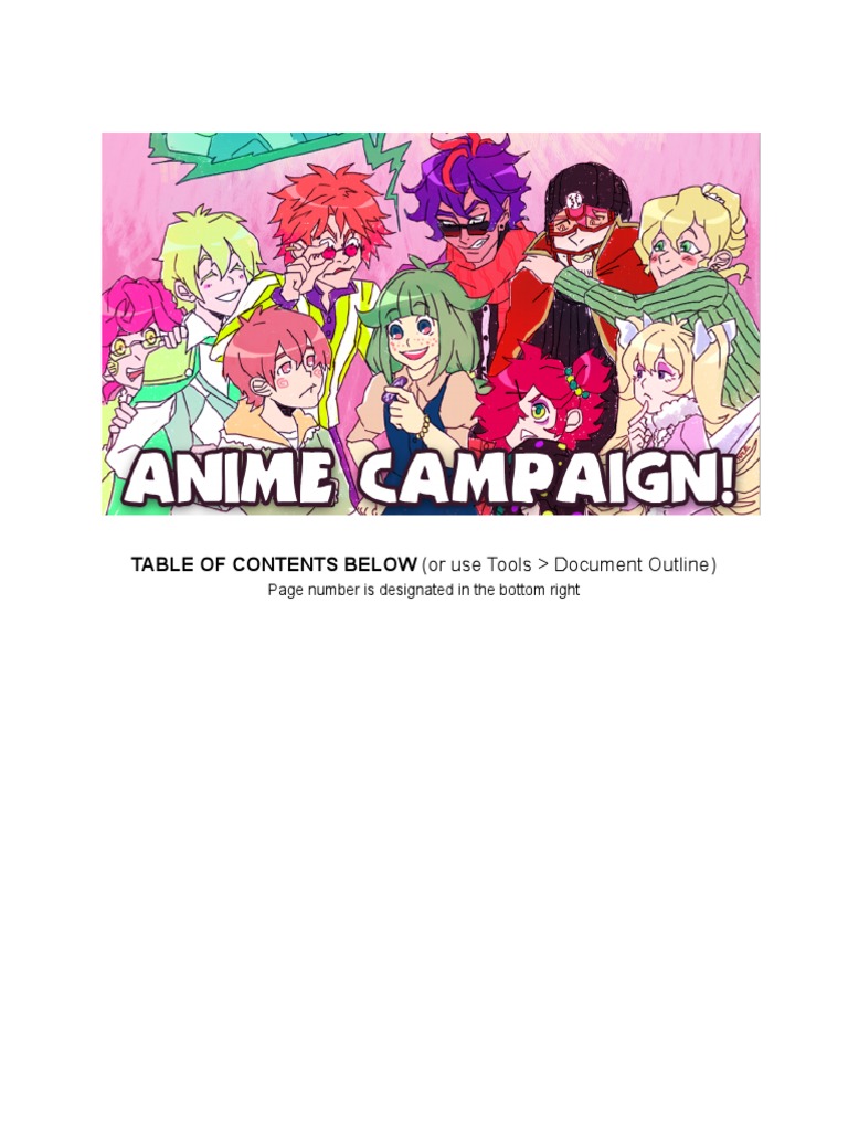 Anime Campaign: Epithet TTRPG Guide | PDF | Role Playing Games