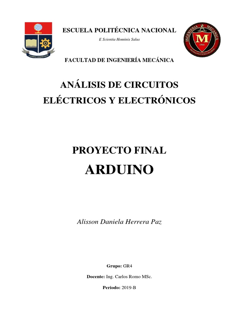 Proyecto Arduino - Análisis de Circuitos | PDF | Arduino | Diodo emisor de luz