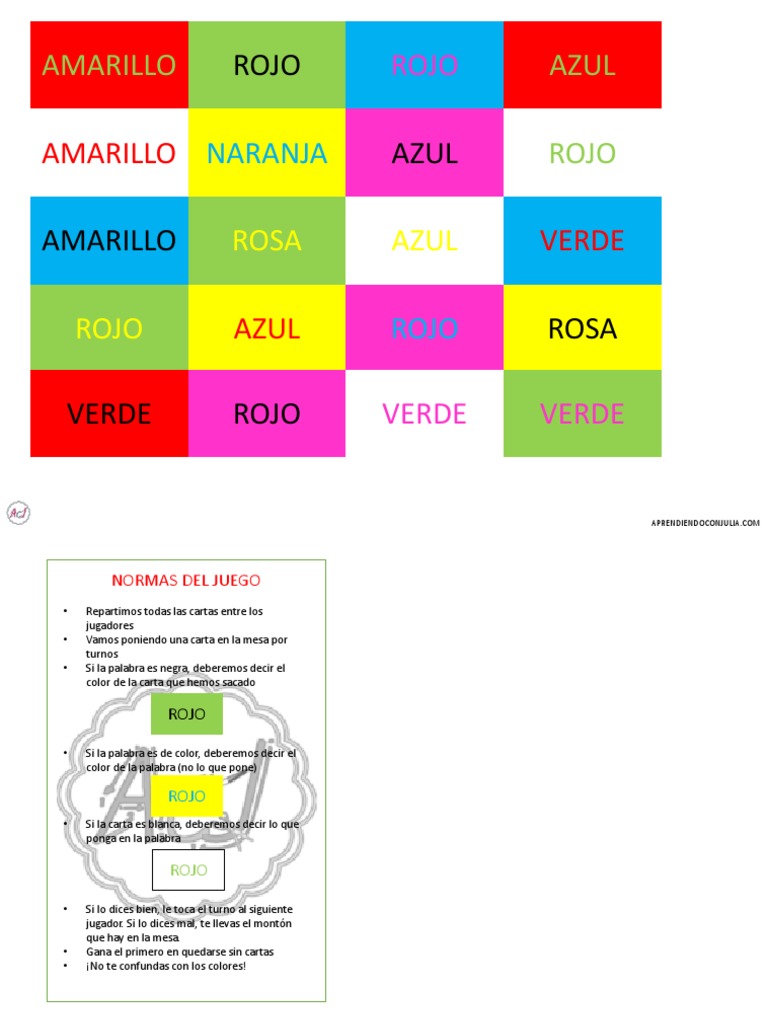 Juego de Mesa Colores | PDF