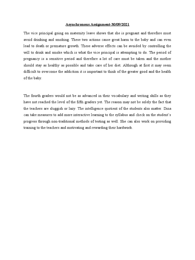 Asynchronous Assignment | PDF