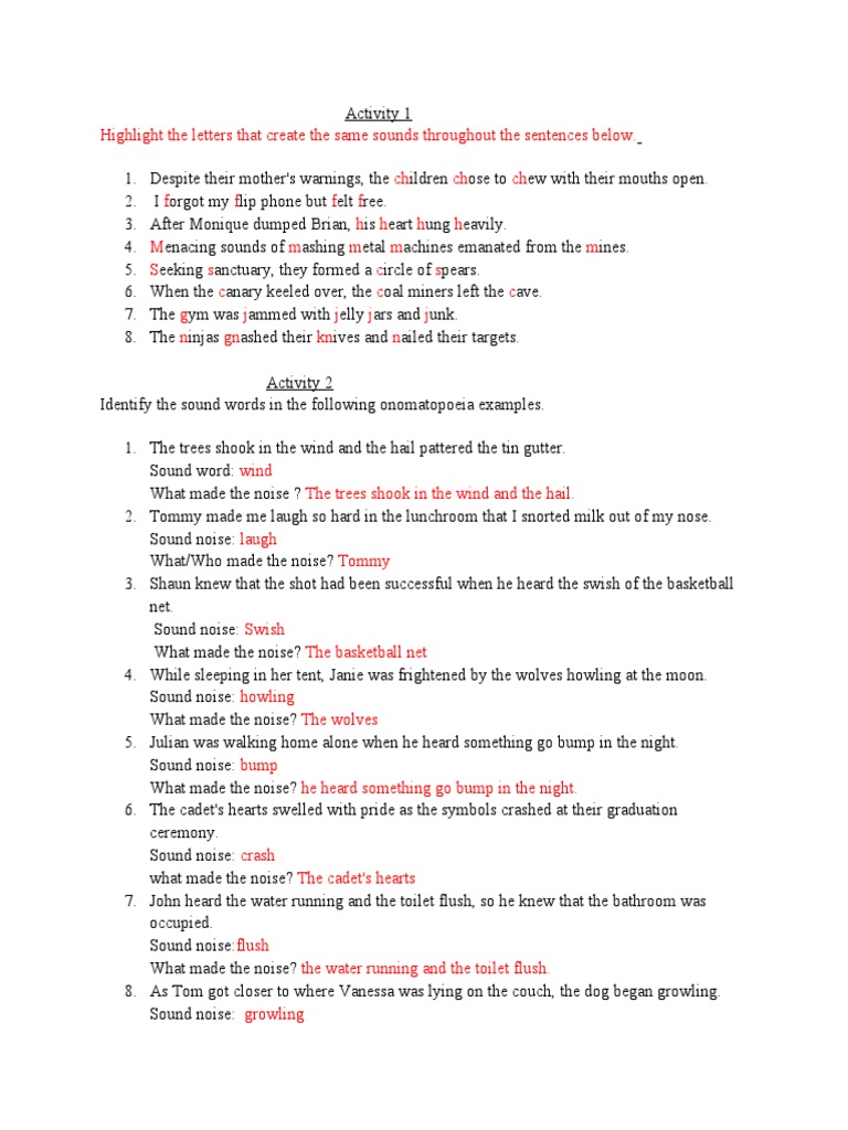 Poetic Devices Activity | PDF