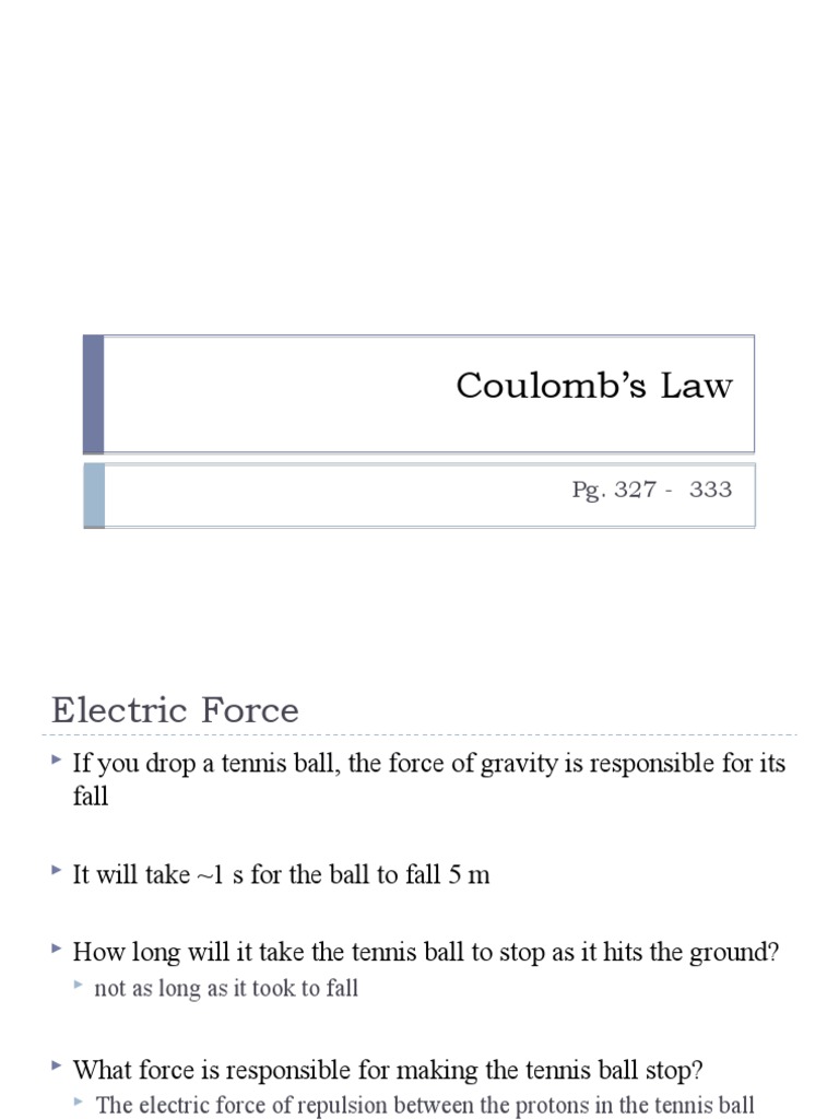 Understanding Coulomb's Law and Electric Forces | PDF | Electric Charge ...