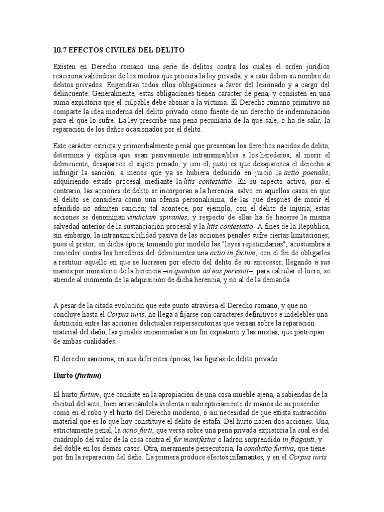 10.7 Efectos Civiles Del Delito | PDF | Derecho penal | Intención ...