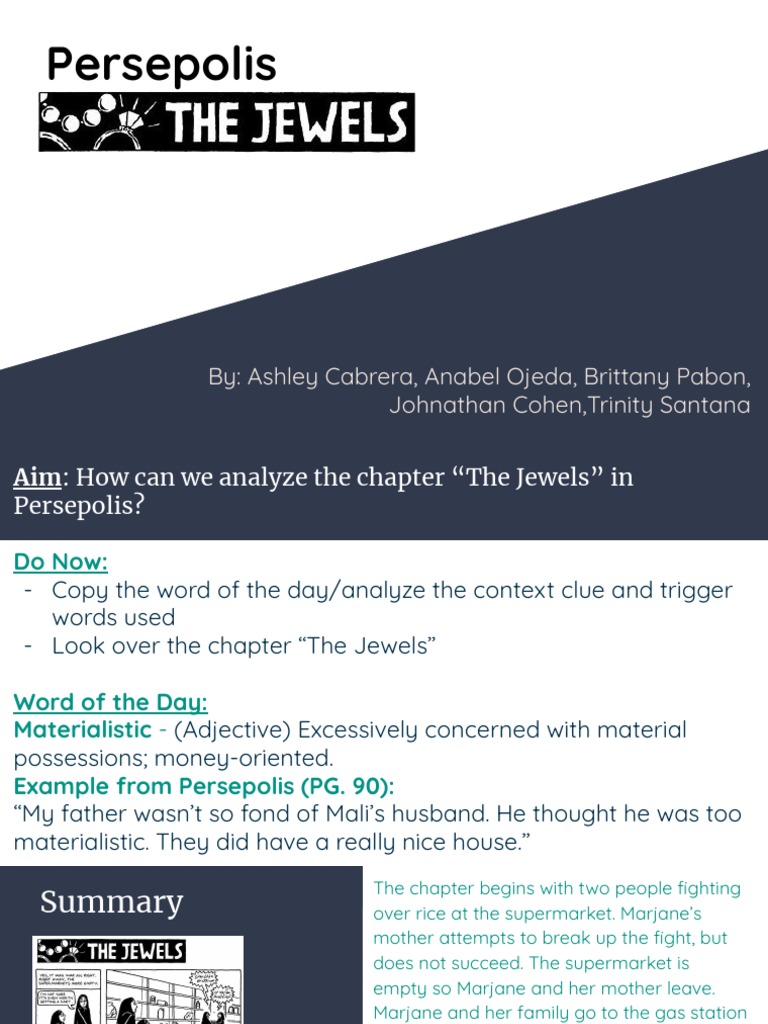 Persepolis: By: Ashley Cabrera, Anabel Ojeda, Brittany Pabon, Johnathan ...