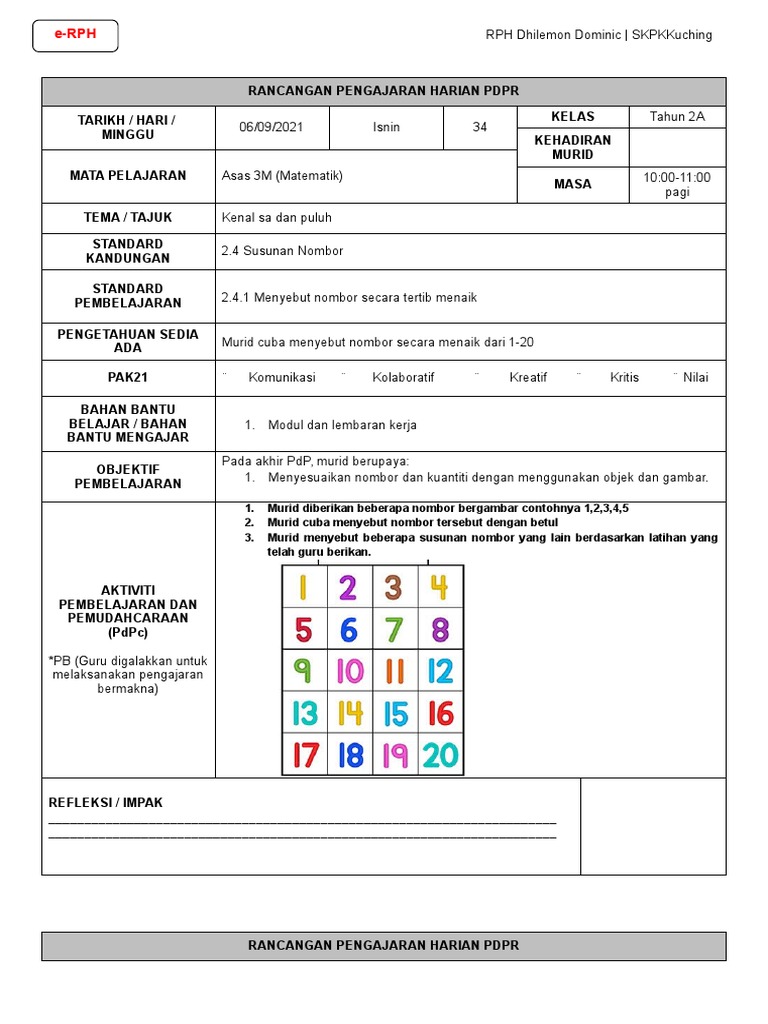 RPH SK Pendidikan Khas | PDF