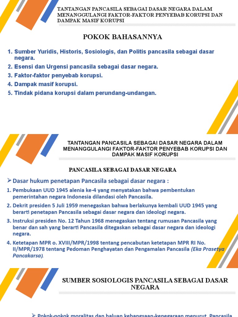 2 A.tantangan Pancasila SBG Dasar Negara Untuk Menanggulangi Korupsi | PDF 2 A.tantangan Pancasila SBG Dasar Negara Untuk Menanggulangi Korupsi | PDF
