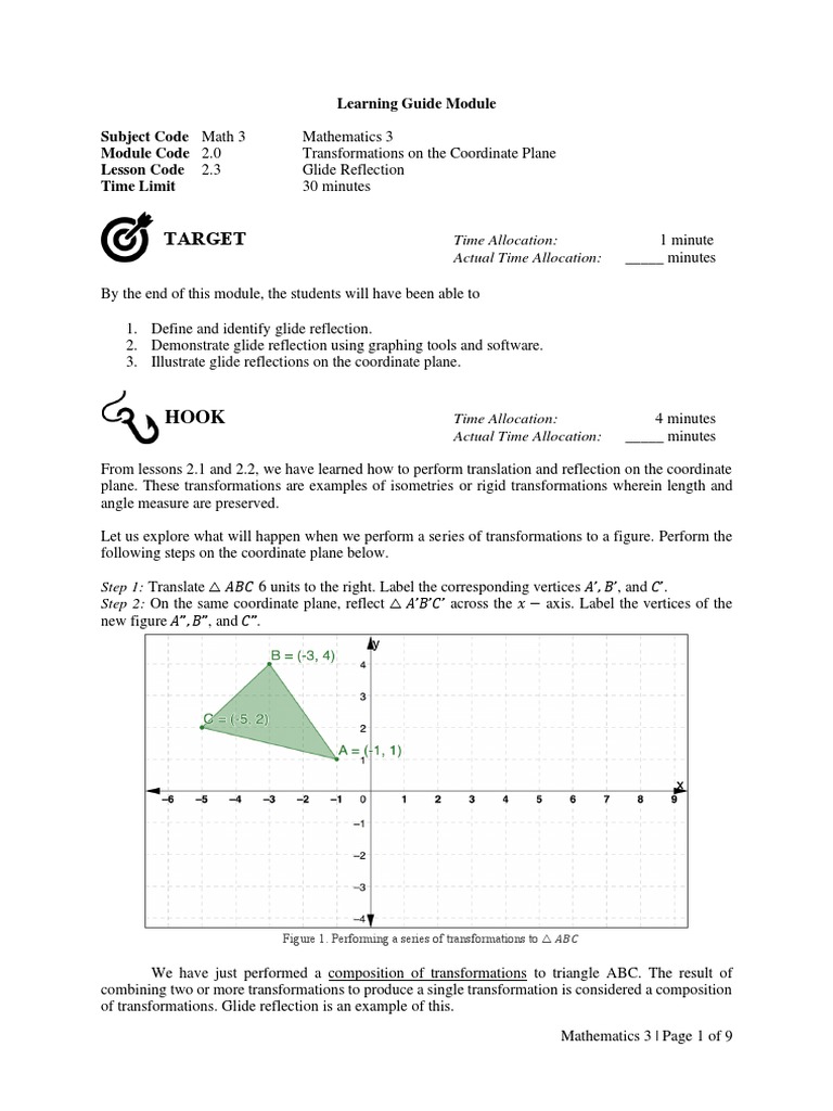 Target: Learning Guide Module Subject Code Math 3 Module Code 2.0 ...