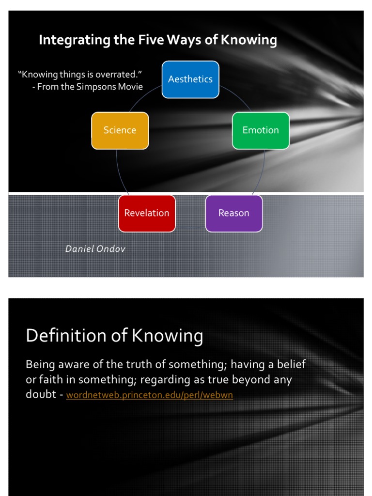 Integrating The Five Ways of Knowing | PDF | Revelation | Reason