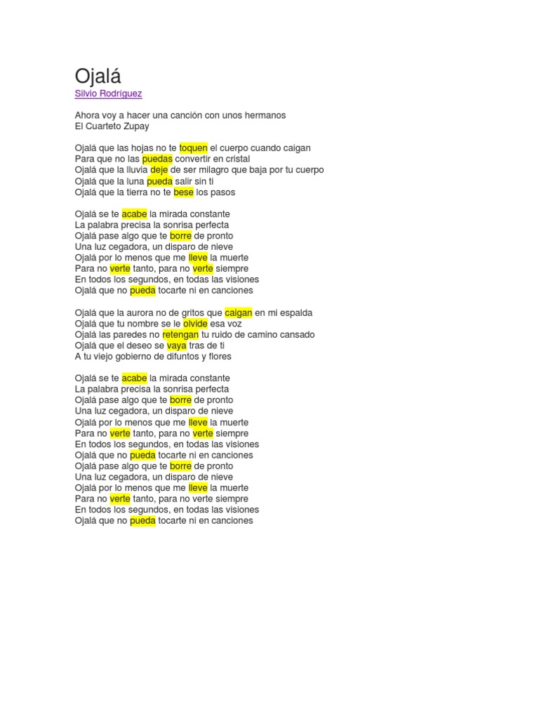 Ojalá | PDF