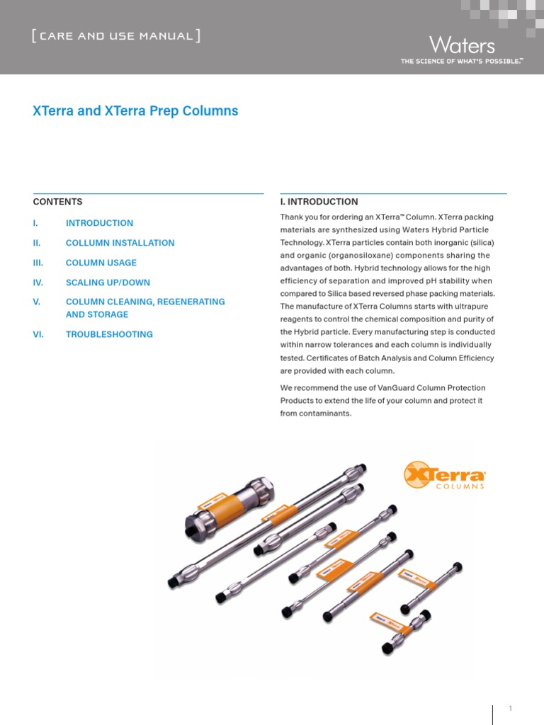 (Care and Use Manual) : Xterra and Xterra Prep Columns | PDF | High ...