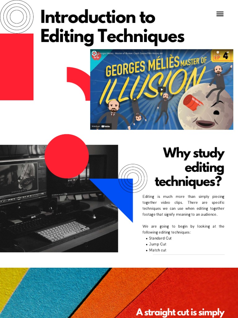 Introduction To Editing Techniques Compressed | PDF | Video