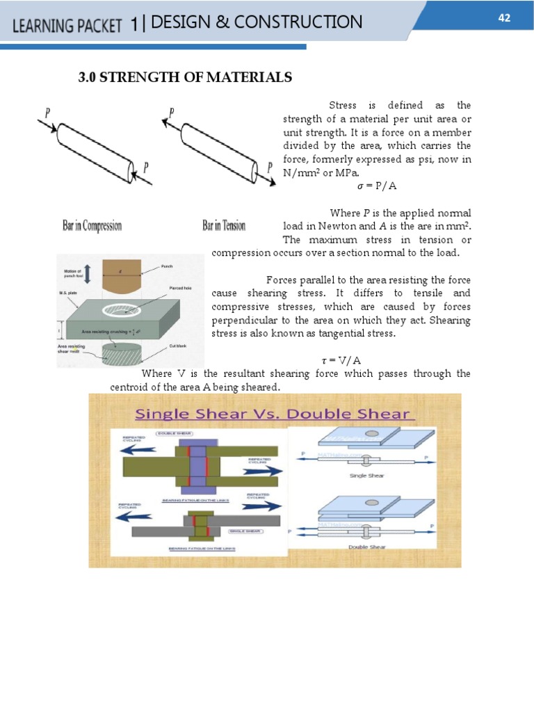 3.0 Strength of Materials | PDF | Deformation (Engineering) | Young's ...
