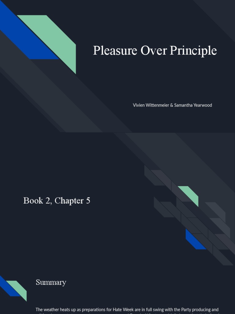 Pleasure Over Principle (1984) | PDF