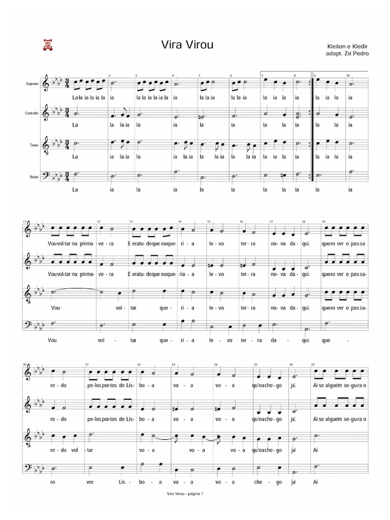 Vira Virou Partitura | PDF