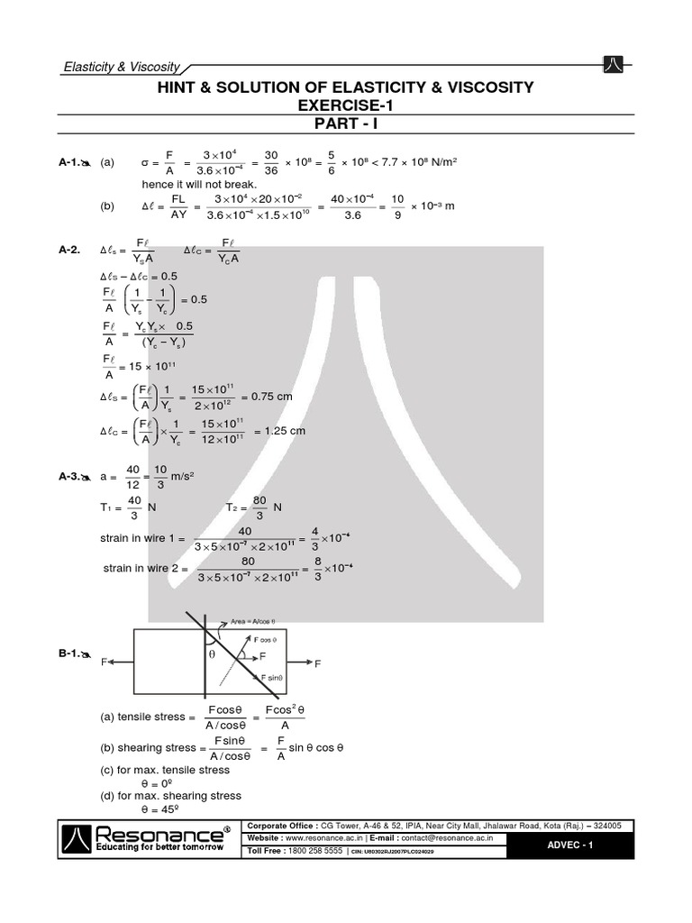 Analysis of Elasticity and Viscosity Concepts through Detailed ...