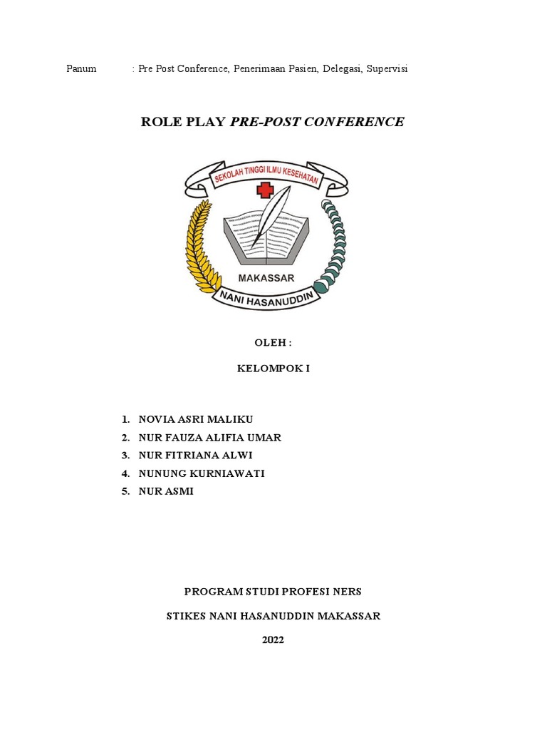 Naskah Role Play Pre Dan Post Conference | PDF