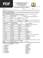 Filipino Grade 7 Diagnostic Test | PDF